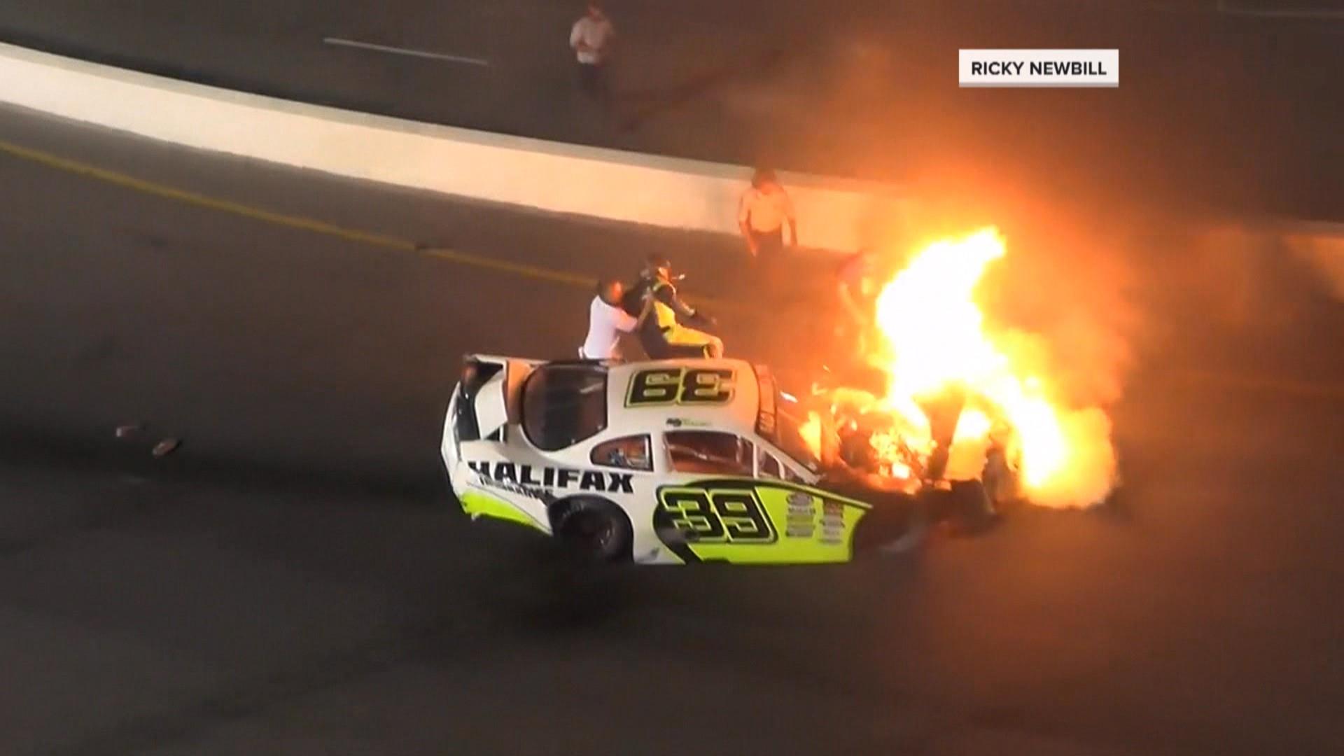 Race Car Out Of Flames