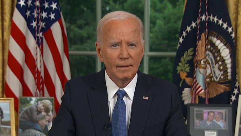 Updates: Biden gives speech from the Oval Office on his withdrawal decision