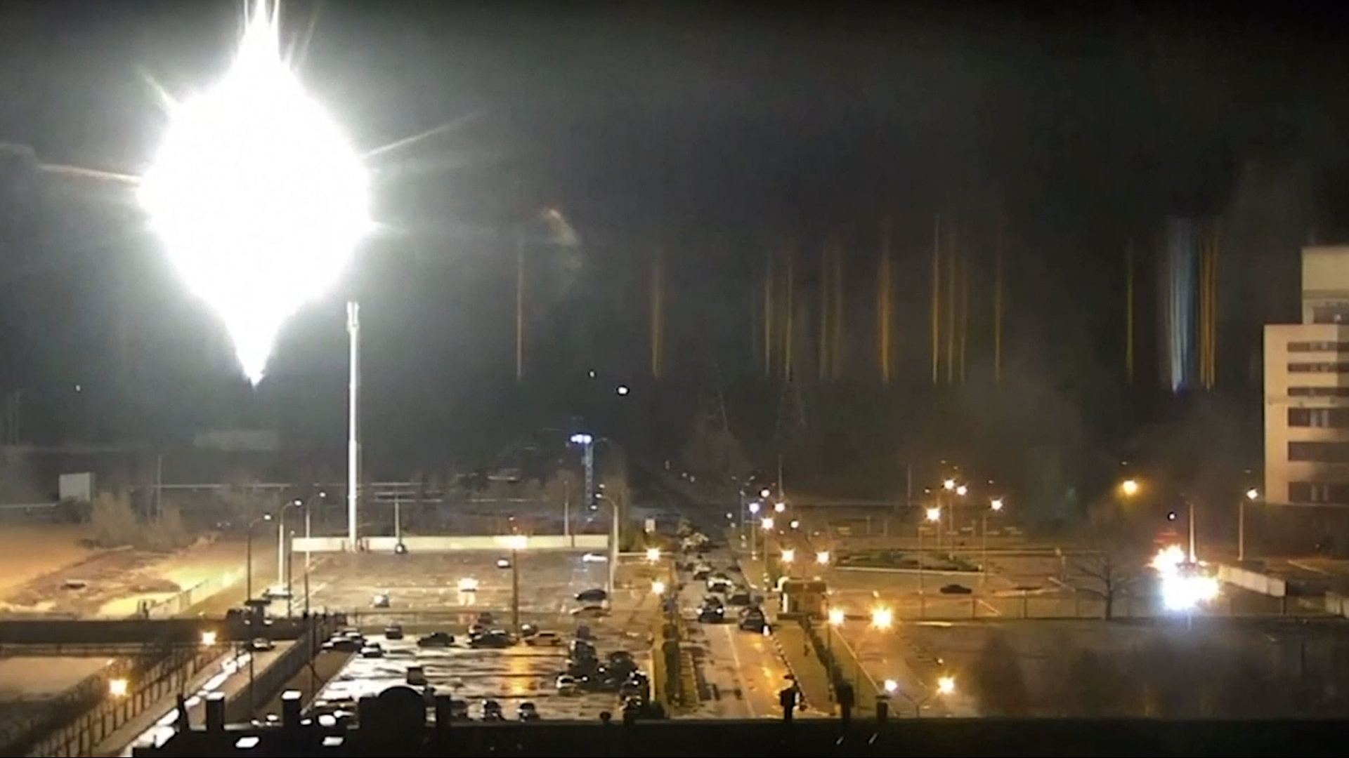 Watch: Video shows Russian forces shell nuclear plant in Ukraine