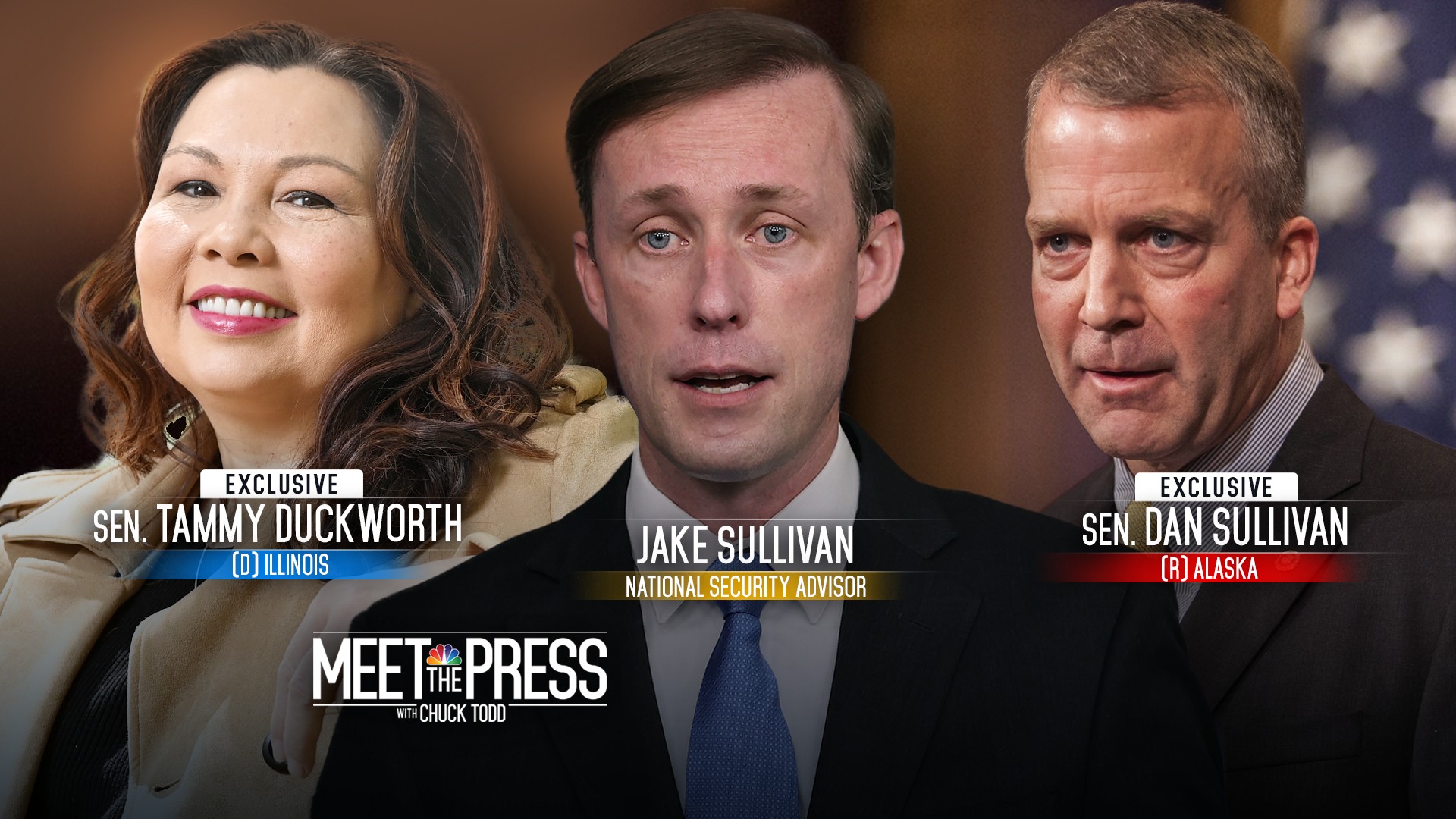 July 16 — Sens. Dan Sullivan and Tammy Duckworth; Jake Sullivan