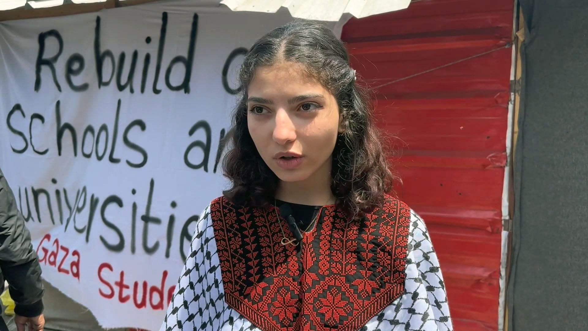 Students in Gaza protest against the war and for education protection
