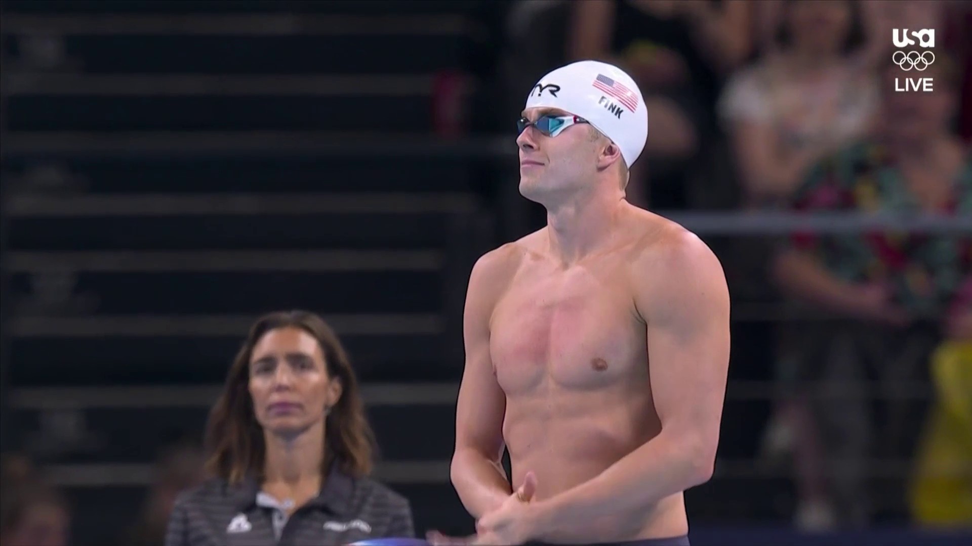 U.S. swimmer Nic Fink scores 2nd place in Olympic Breaststroke heat race
