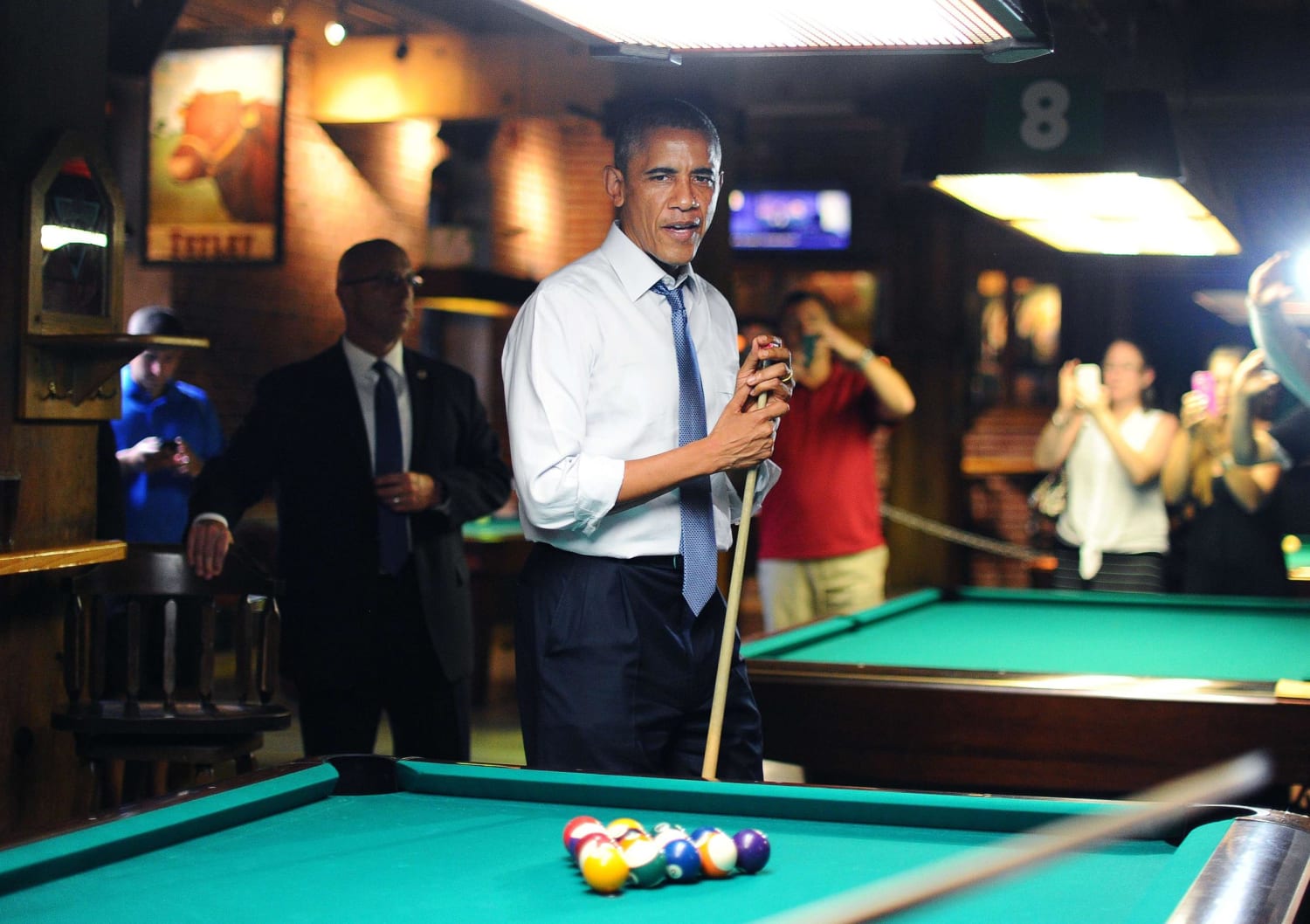 Obama Playing Pool