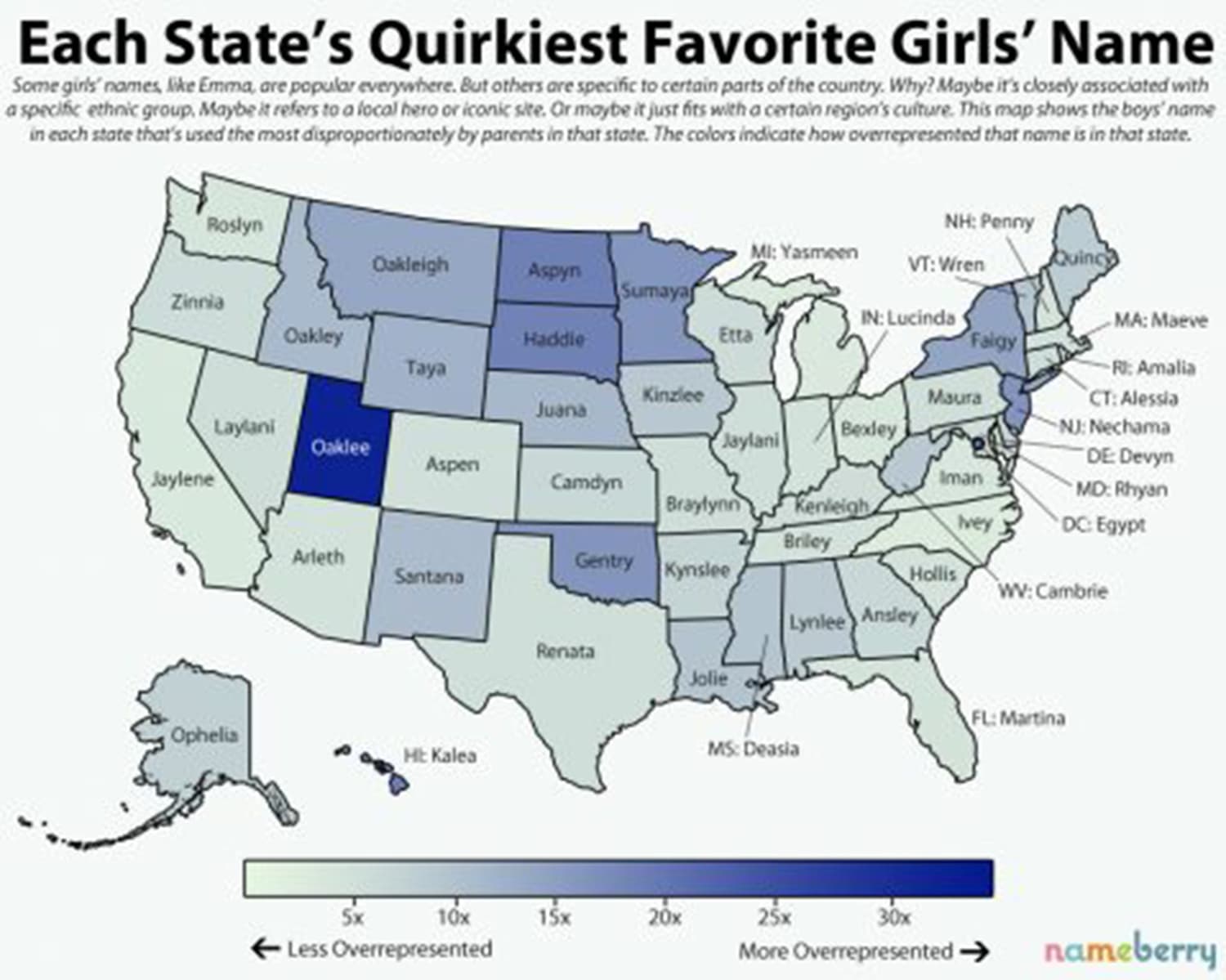 What Are Your State39s Quirky Favorite Baby Names The Most Unusual