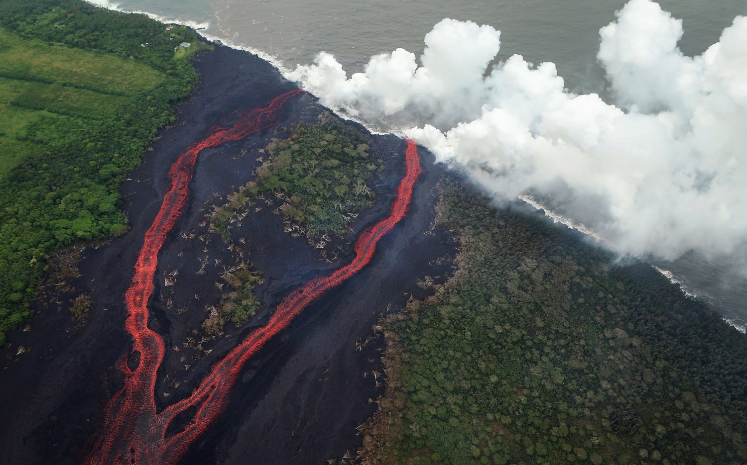 Lava Flow In Ocean