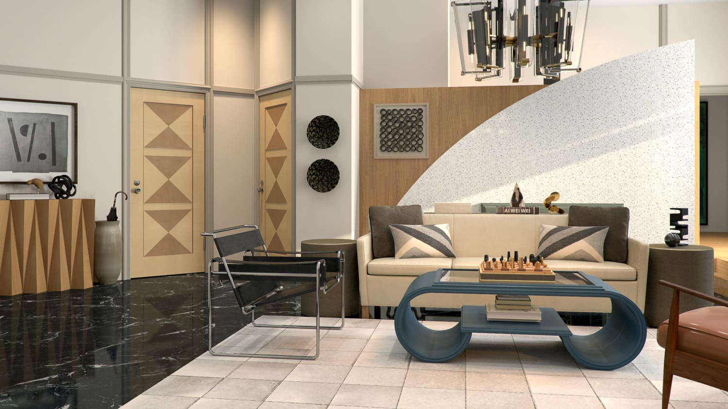 Frasier Living Room TV And Movie Houses-Dr. Frasier Crane's Apartment