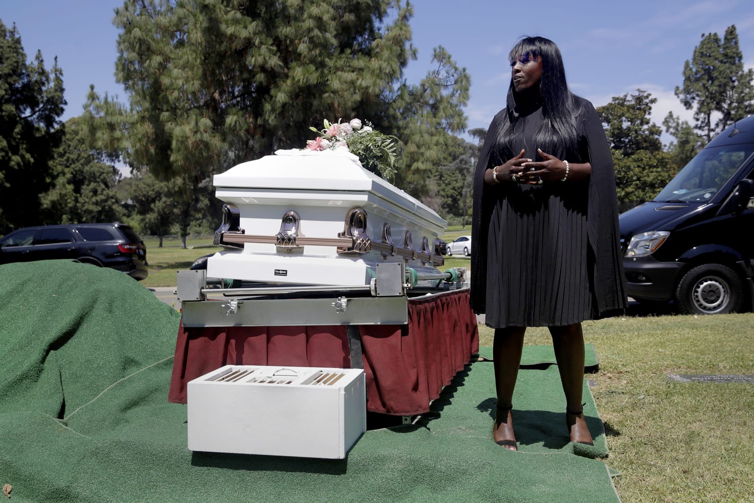 Black Funeral Casket