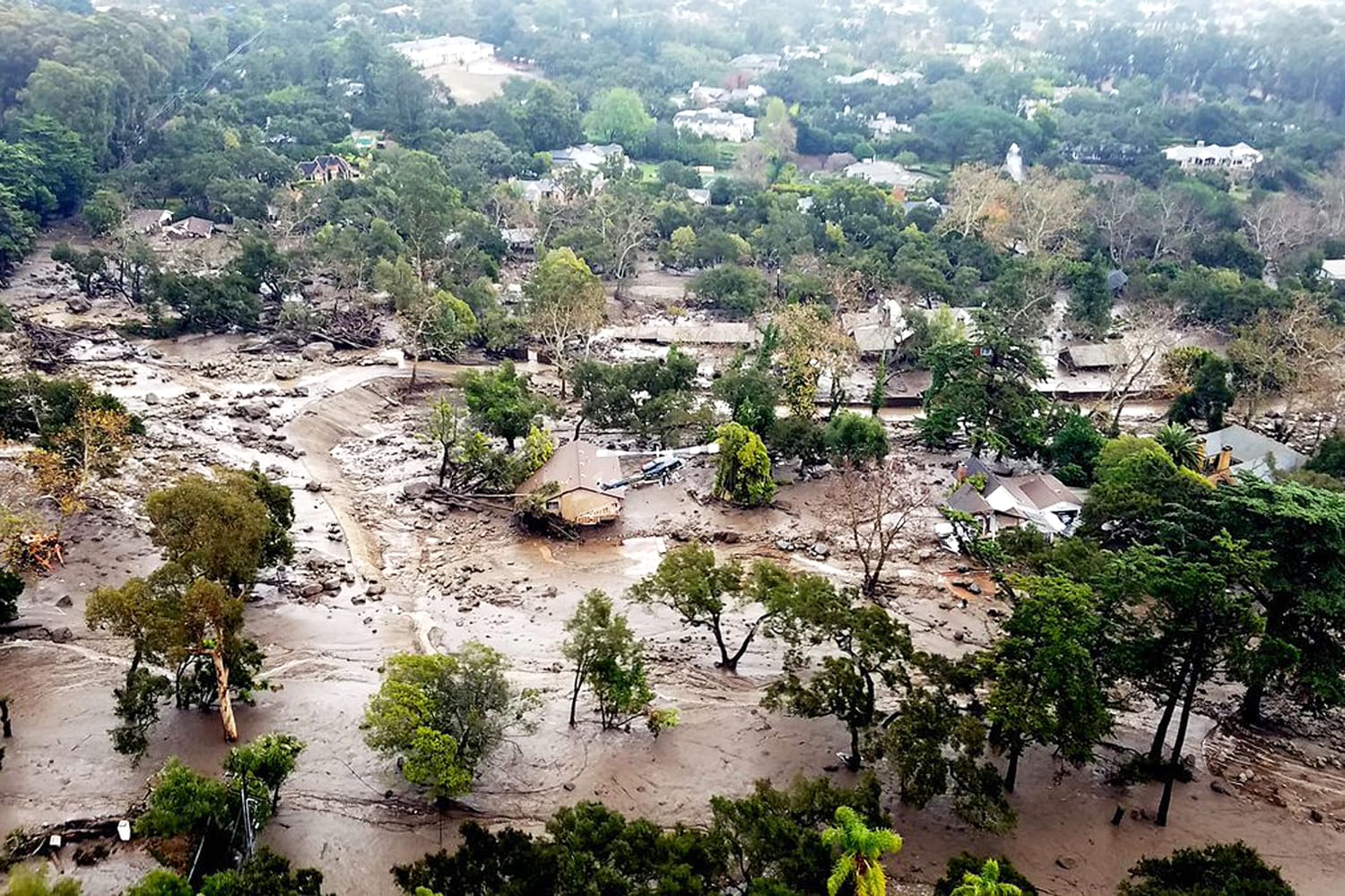 Montecito Mudslide Map Power Shutoffs Possible With Gusty Winds