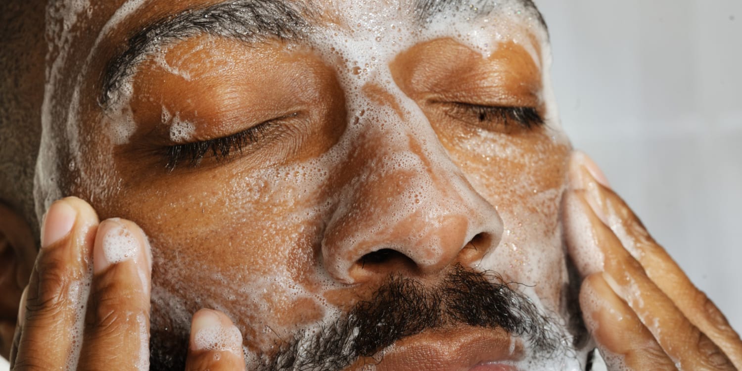 Man Washing Face