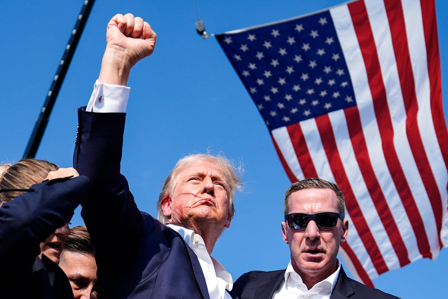 Bandera Estadounidense De Trump Aterradora águilas