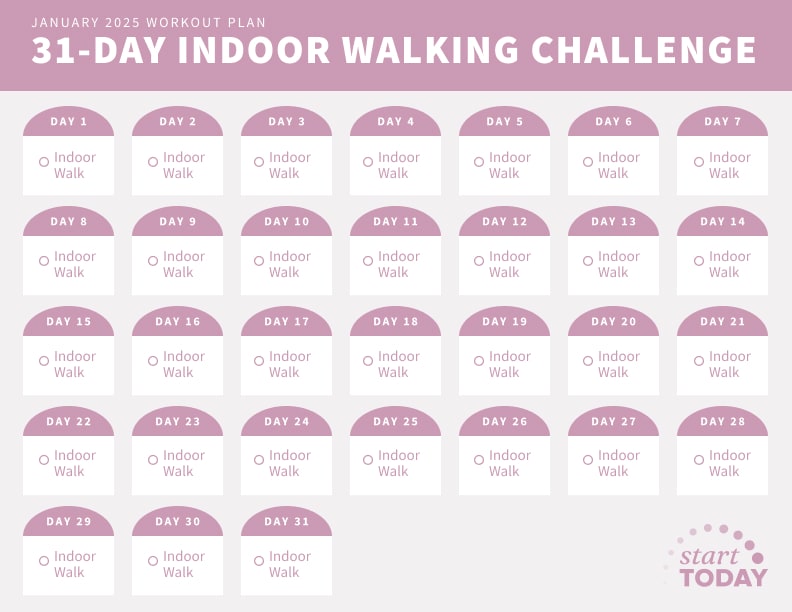 Today 31 Day Walking Plan 31 Day Full Body Fitness Challenge