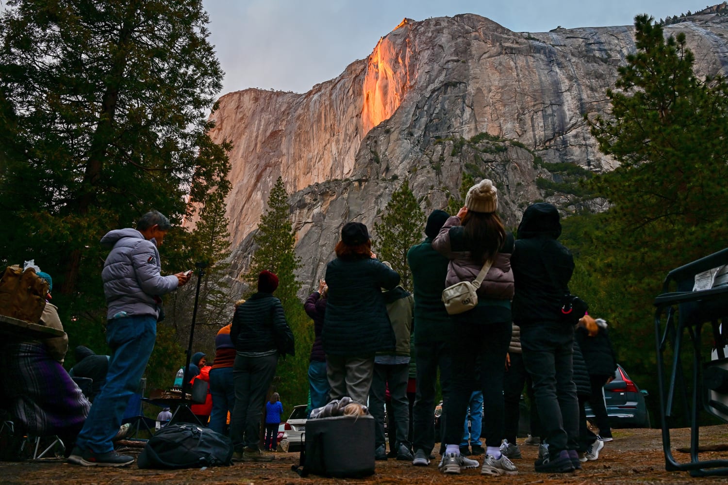 Yosemite Park American Flag