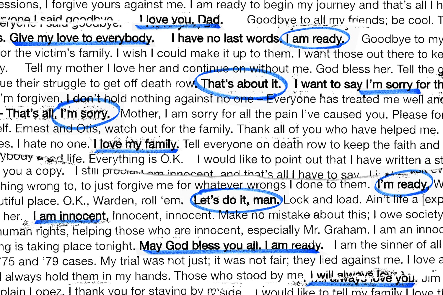 ‘Please forgive me’: Texas death row inmates’ haunting final statements