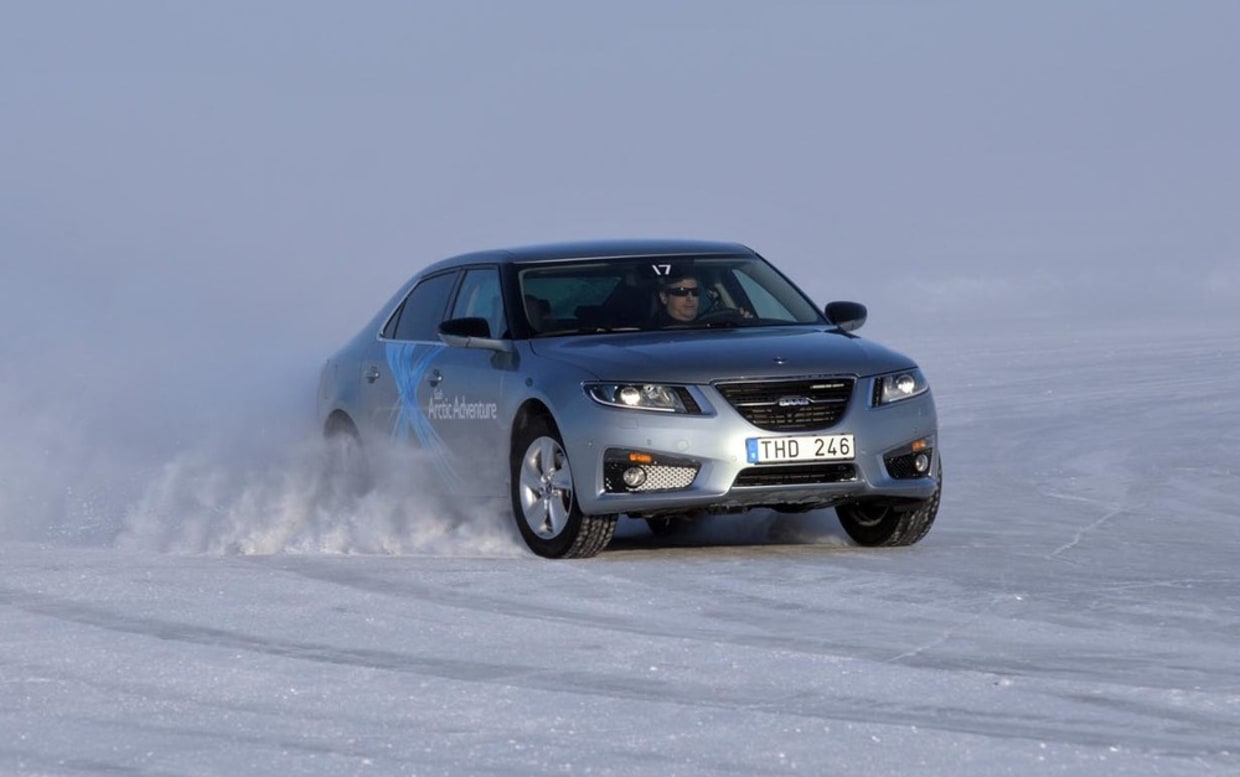 saab 95 snow