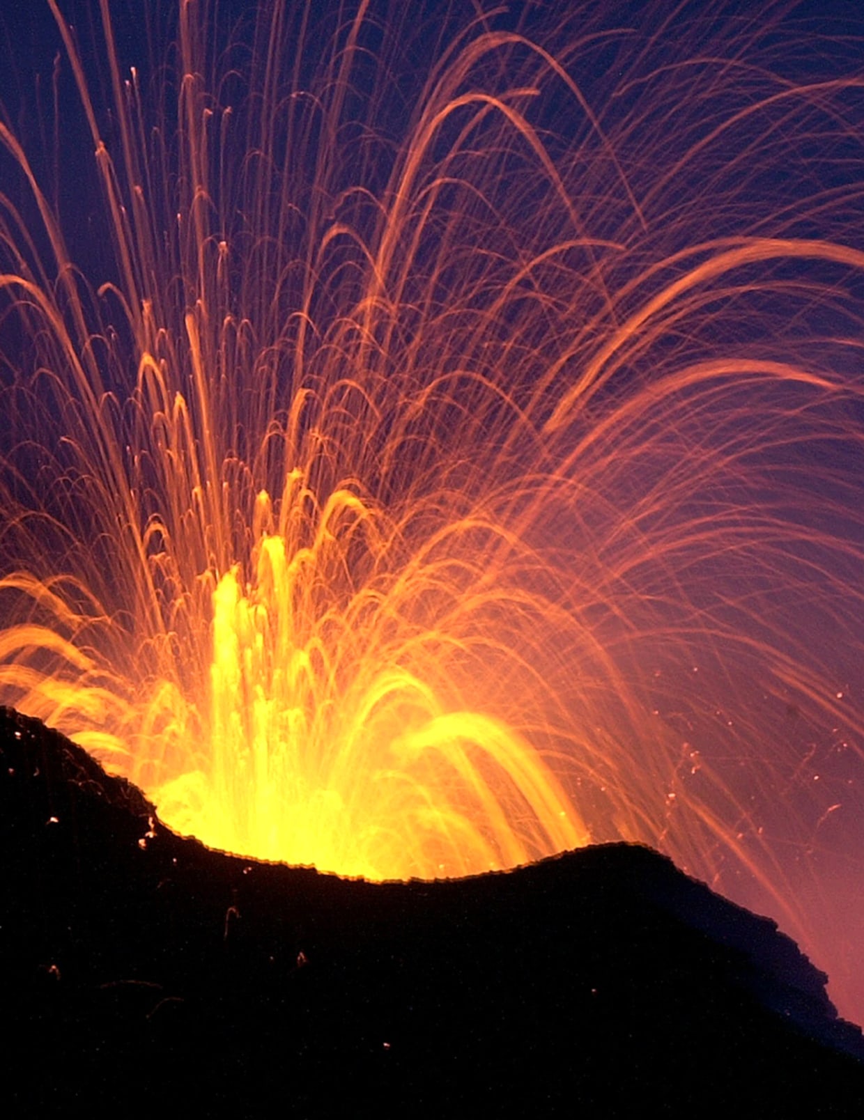 ballistic projectile volcano