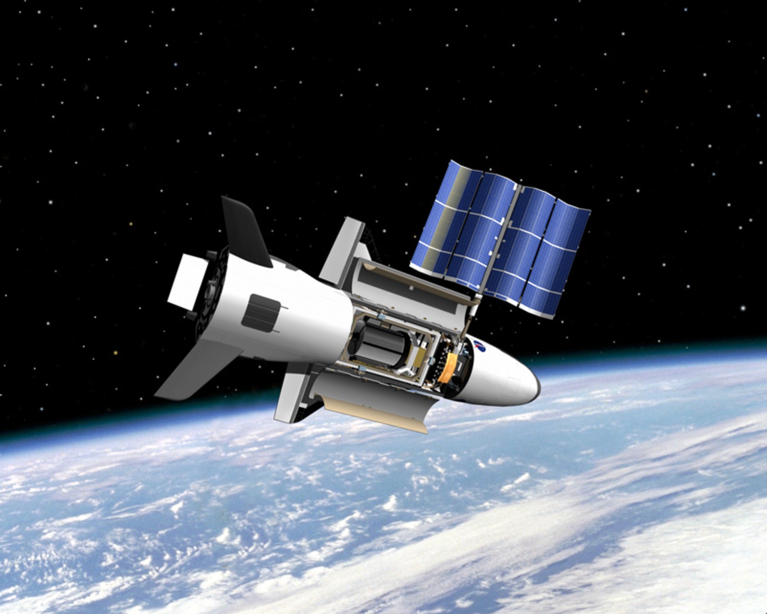 X 37 Nasa Secret Air Force Space Plane X37B Enters Earth Orbit