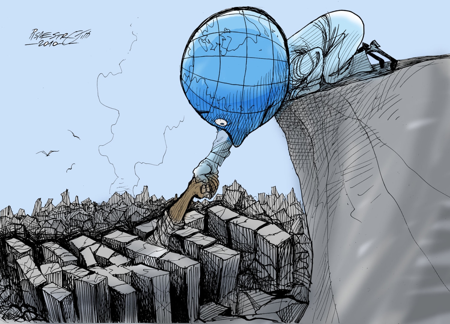 Earthquake Political Cartoon