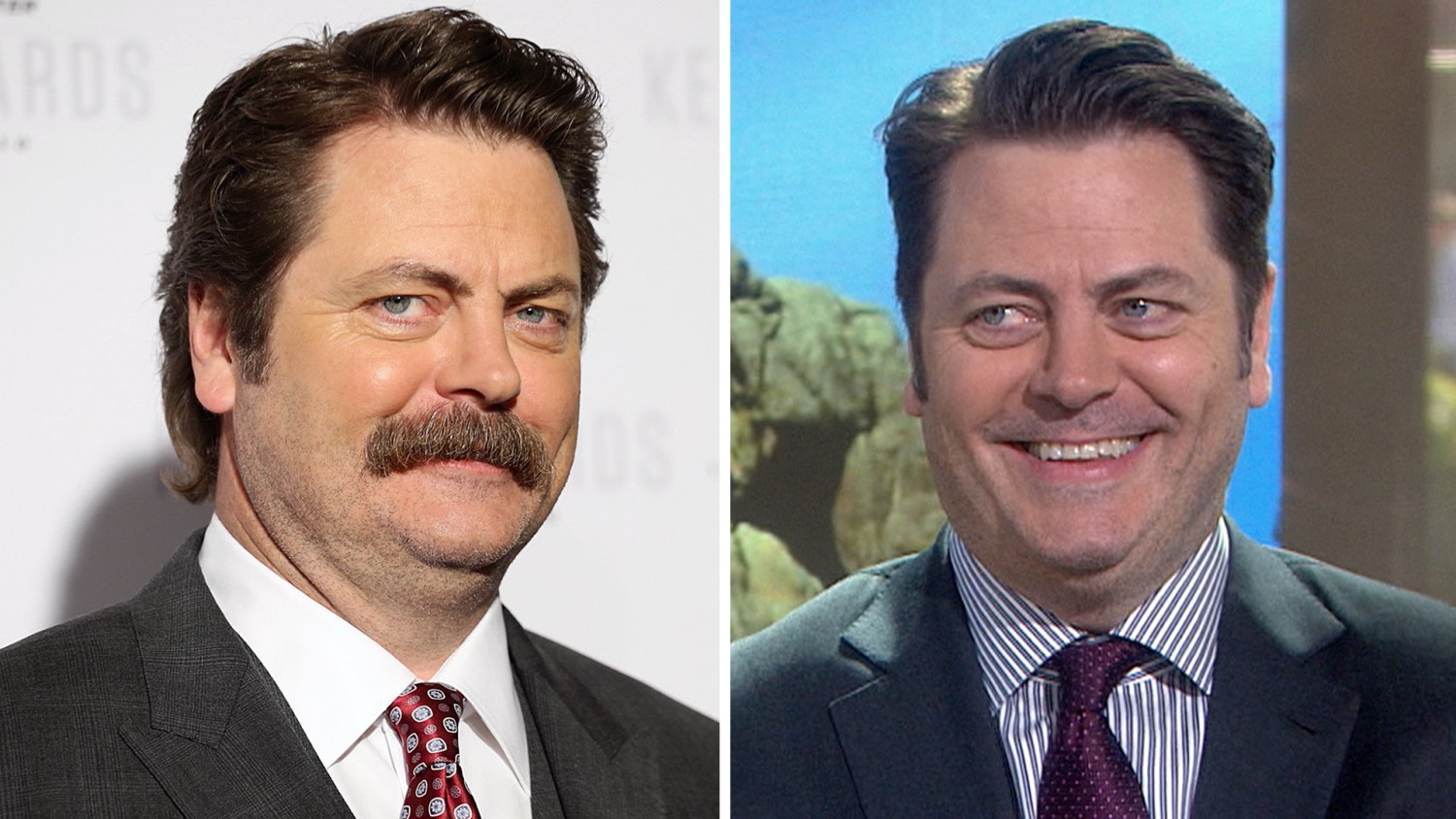 Nick Offerman Sans Moustache Nick Offerman's Movember Message: "It