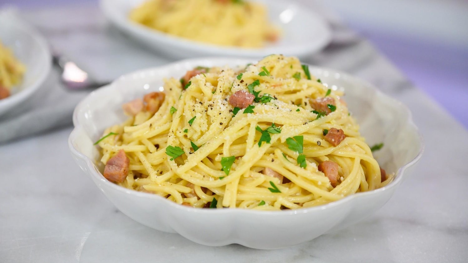 how to make spaghetti carbonara with ham