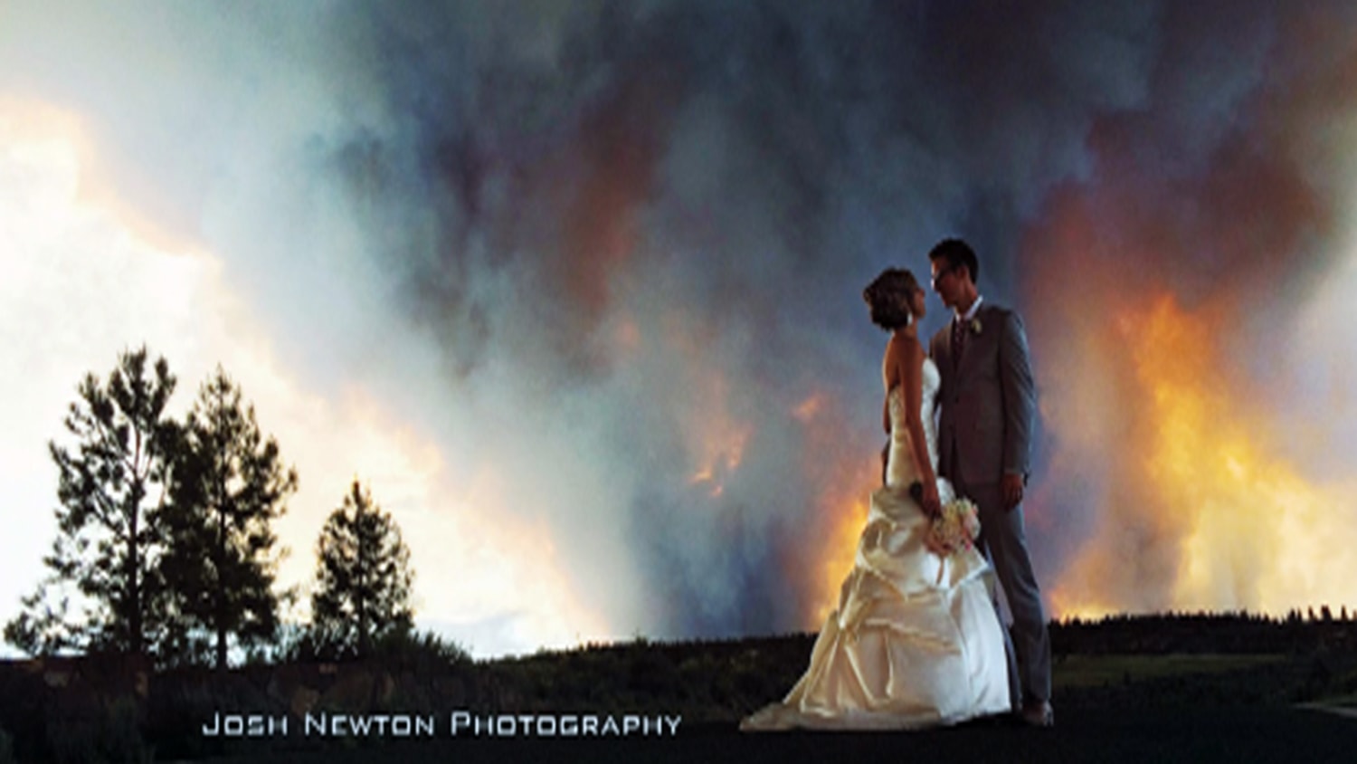 Bend Wildfire Wedding Two Bulls Fire Wedding: How He Got The Shot And