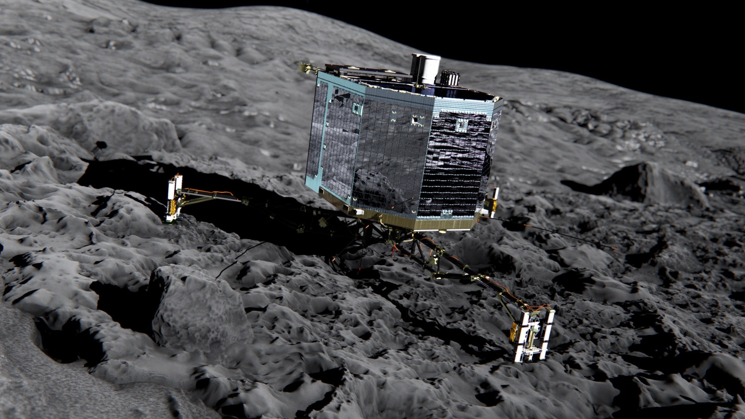 Philae Probe Comet Surface European Space Probe Finds Water On Surface