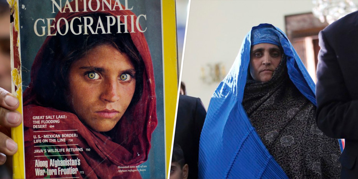 National Geographic Afghan Girl Before After Italy Has Given Safe