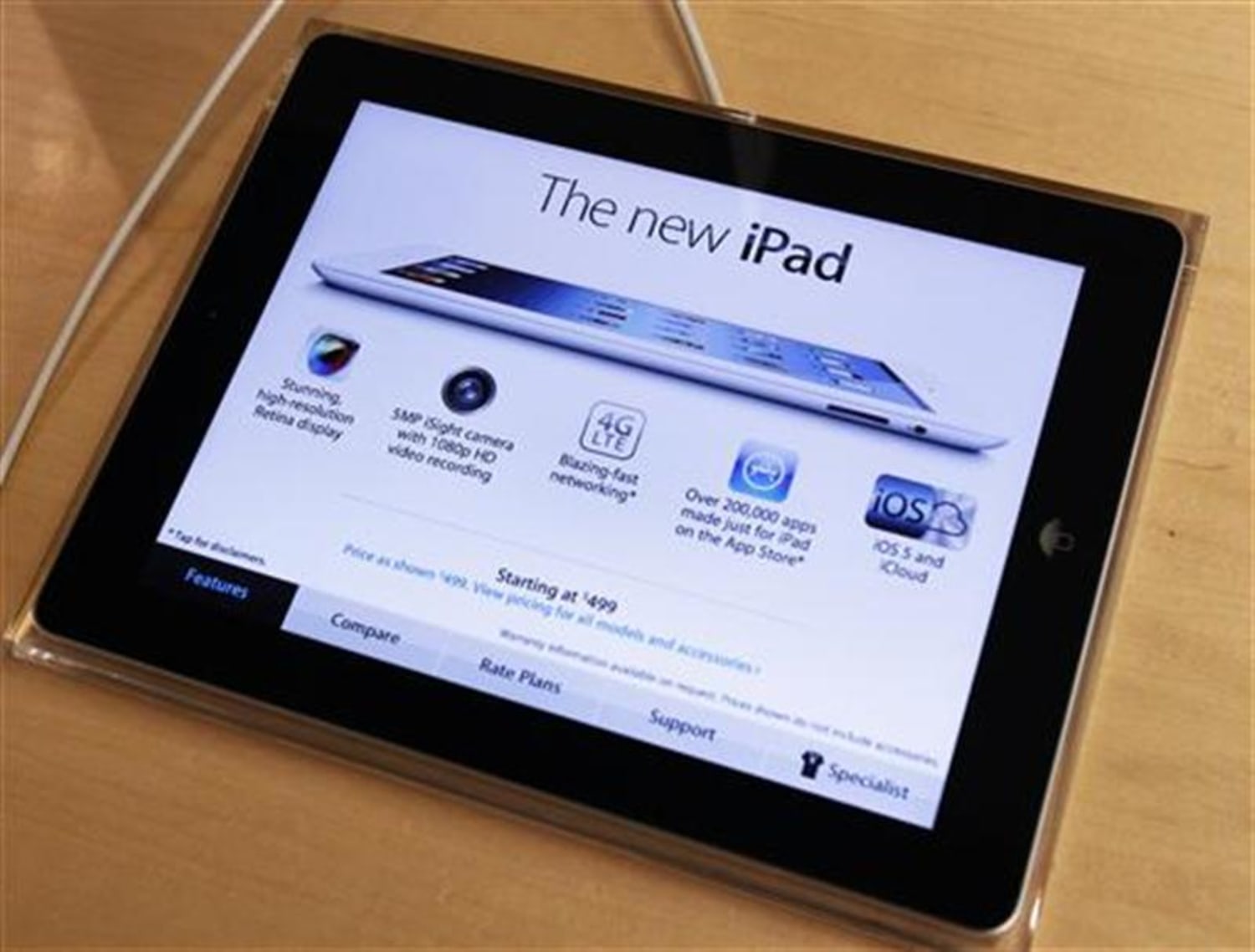 first ipad features