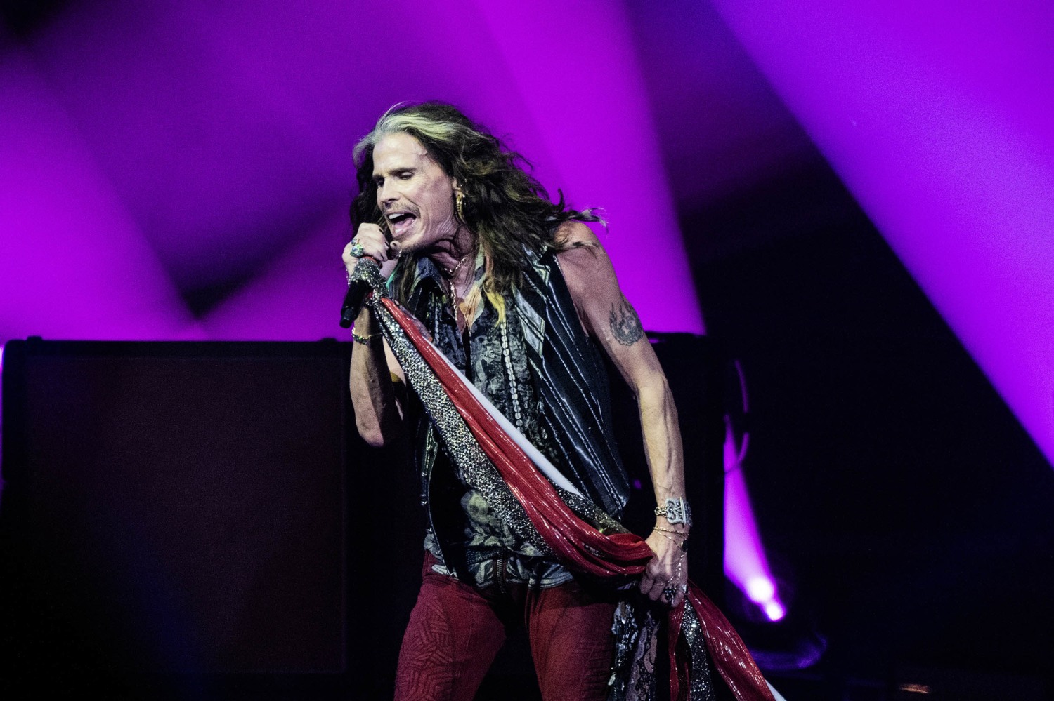 Steven Tyler Singing On Stage