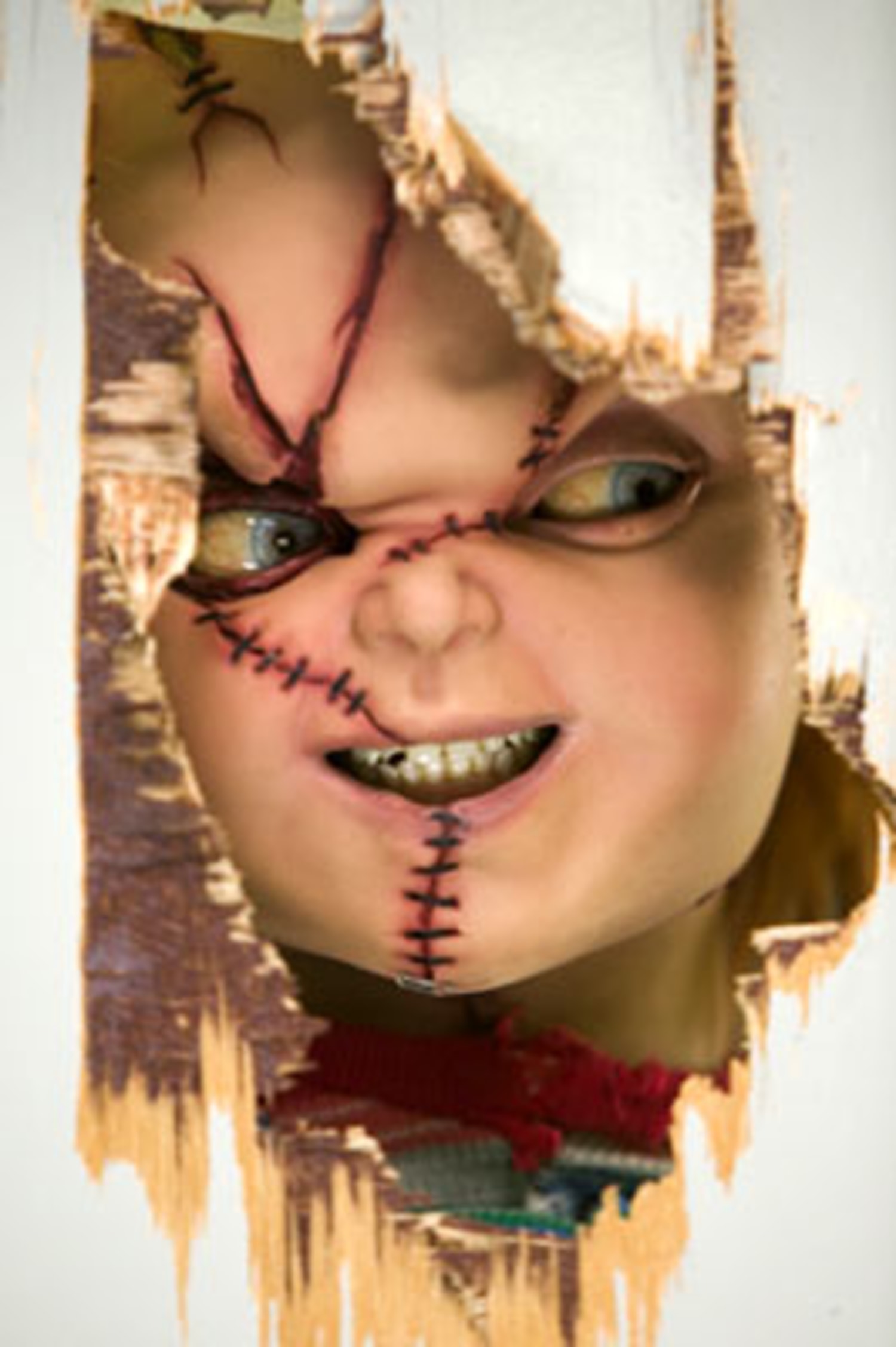why is chucky's face messed up