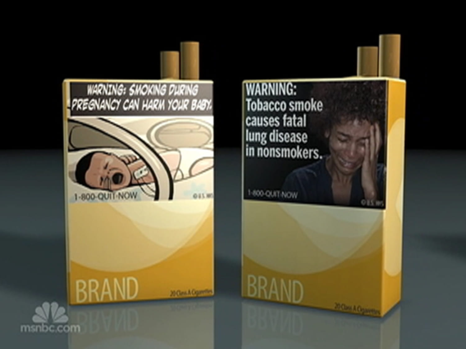 cigarette pack without warning