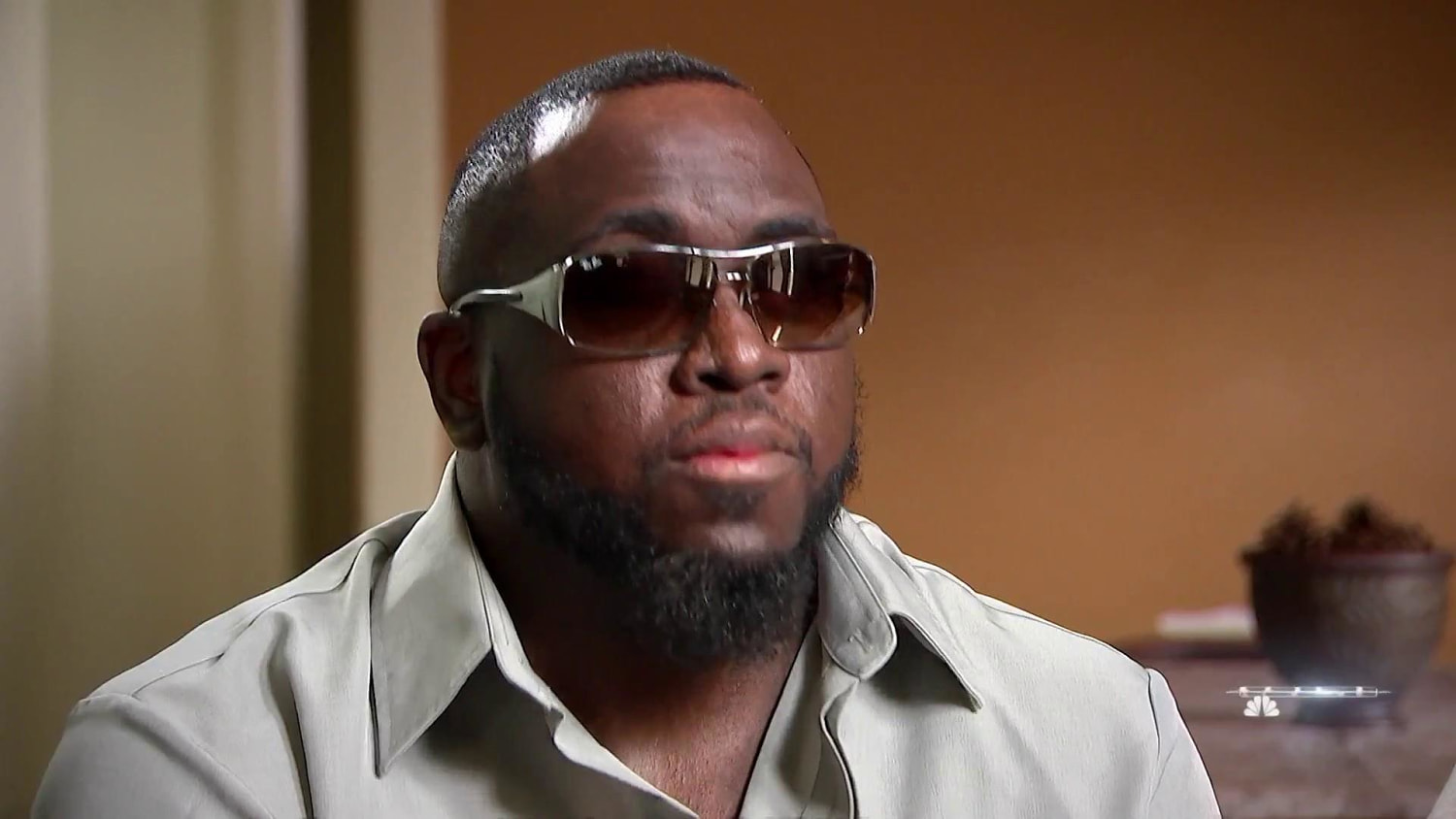 blind man with white eyes