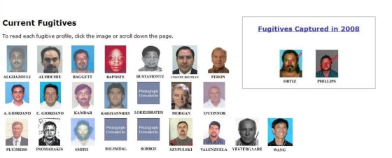 current most wanted list