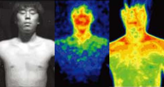 Humans glow in visible light