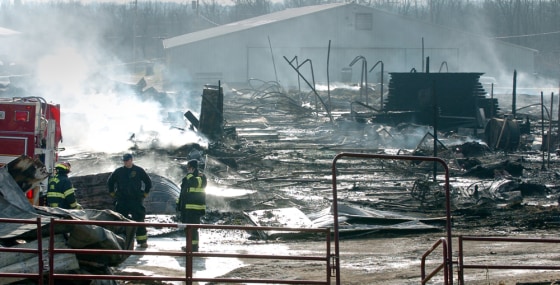 Ohio city mourns men, horses killed in barn fire
