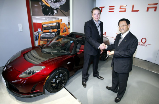 Toyota chief showcases Tesla friendship