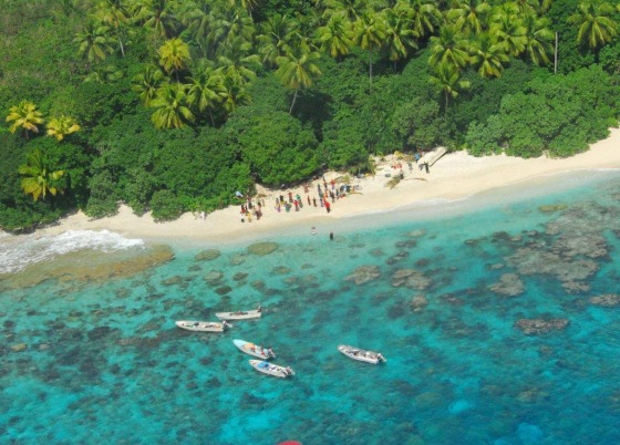 Stranded islanders who formed 'SOS' are rescued