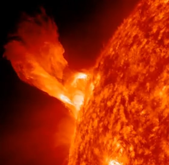 Sun rings in New Year with a spectacular solar eruption