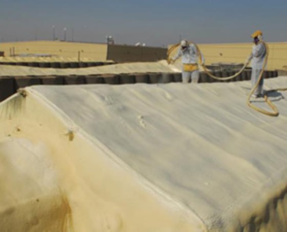 Army using spray foam to keep tents cool