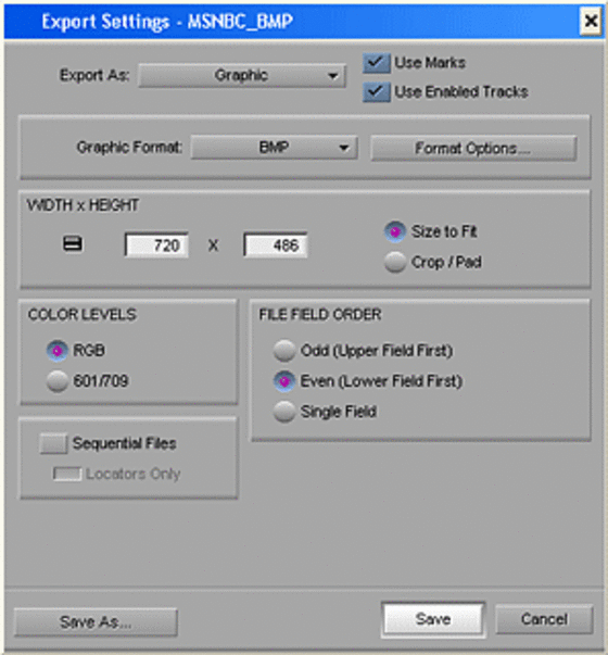 How to export a still image file from Avid