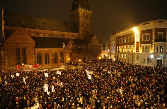 Latvia's president blasts politicians after riot