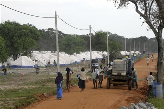 Sri Lanka keeps refugees in camp that aid built