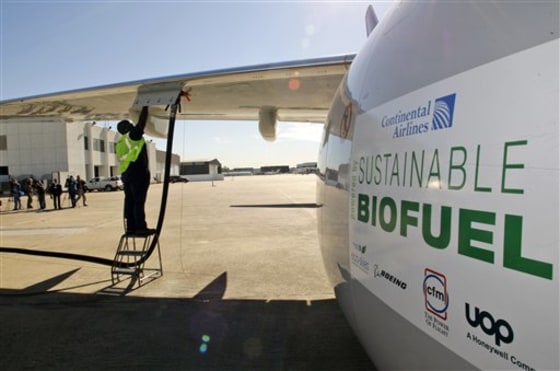 Algae used in biofuel on U.S. jet test flight