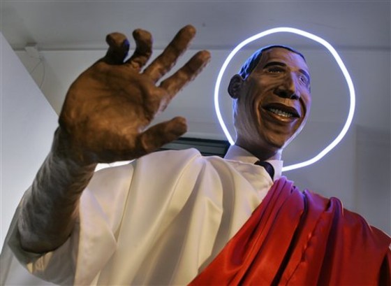 Sculpture of Obama as Jesus causes stir