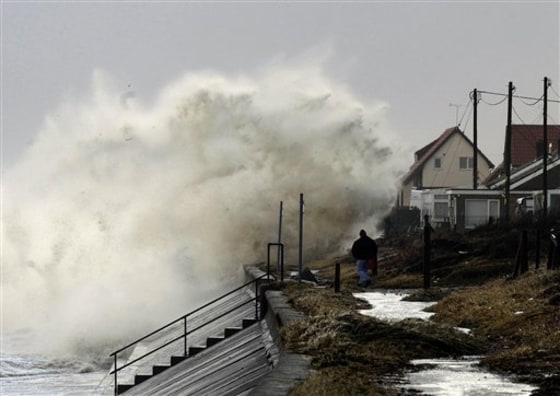 Big storm whips up seas, winds in Europe