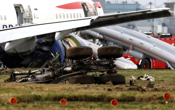 Passenger jet crash-lands at Heathrow
