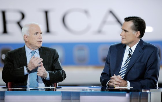 Romney, McCain clash on conservative values