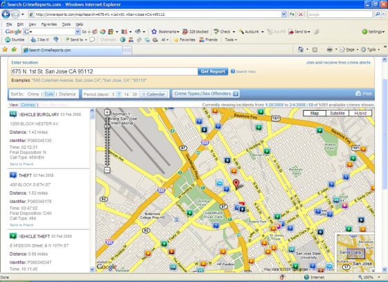 New site puts police reports on the map