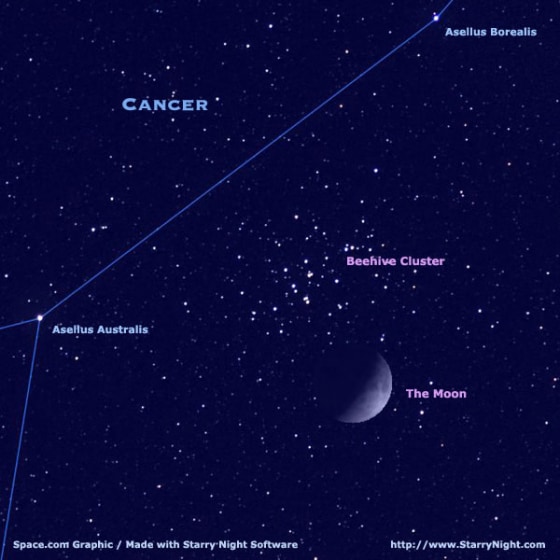 Watch the moon cover up a beehive