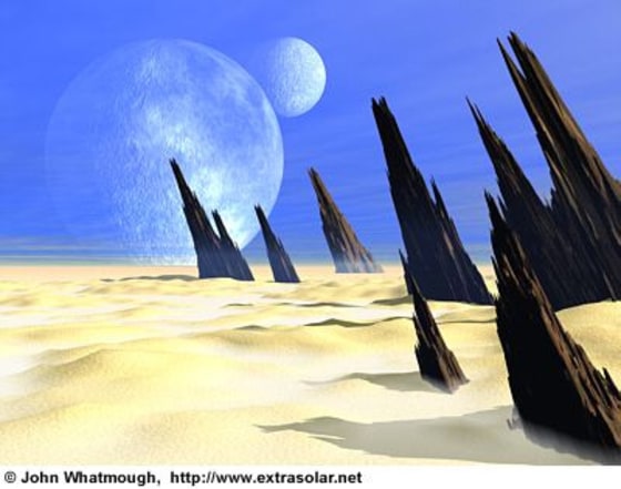 multiple moons in the sky