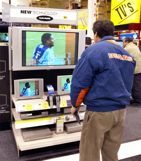 Flat-screen TVs flying off store shelves